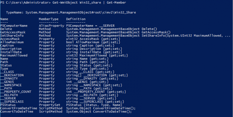 How To Display Windows Shares Using Powershell And Wmi Life Of A Geek Admin